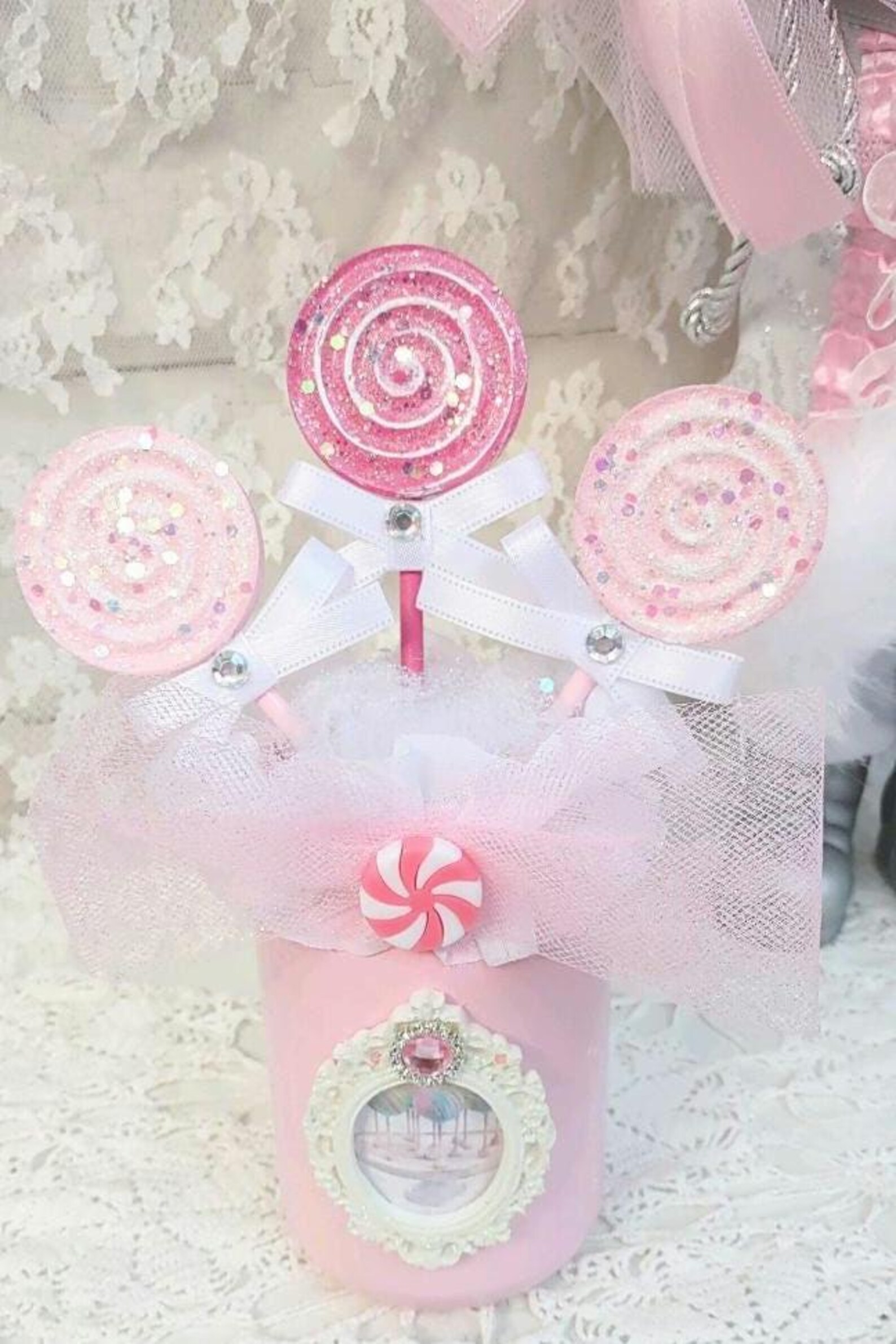 Pink Candyland Fake Lollipop Jar Party/event / Holiday Decor Color ...