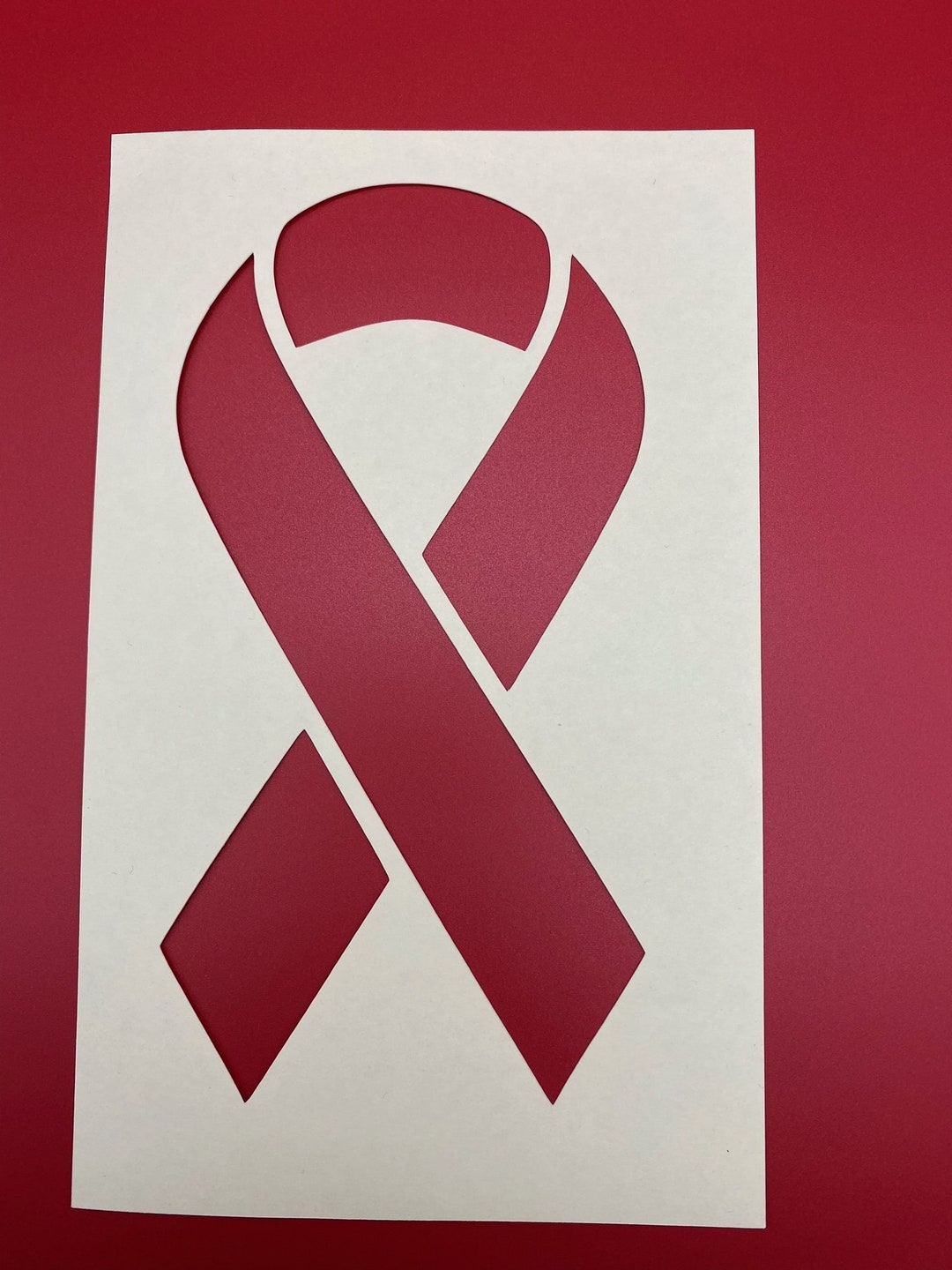 Cancer Ribbon Stencil for Drawing Painting or Scrapbooks - Etsy Canada