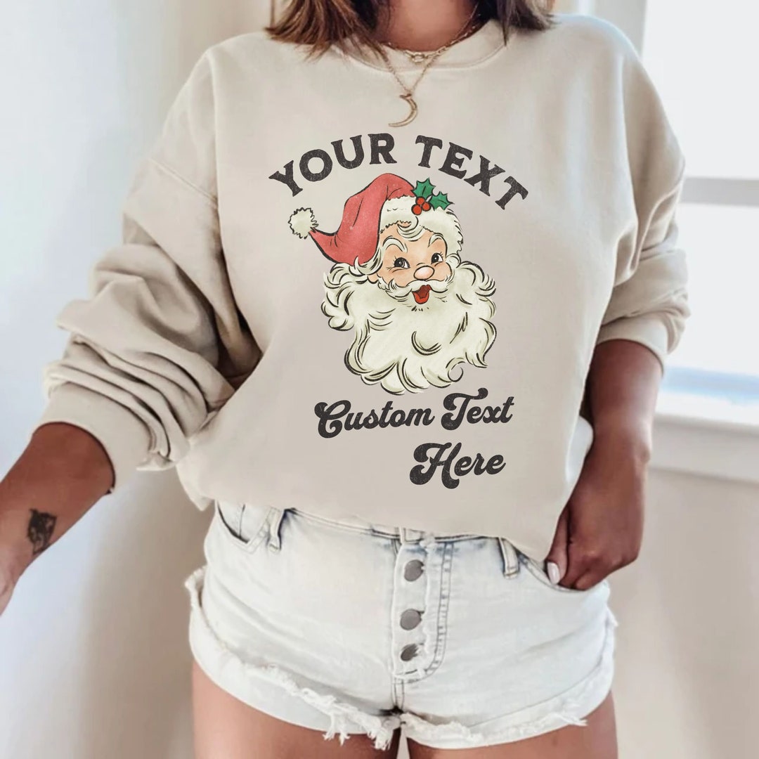 Personalized Retro Santa Funny Christmas Sweater Matching - Etsy