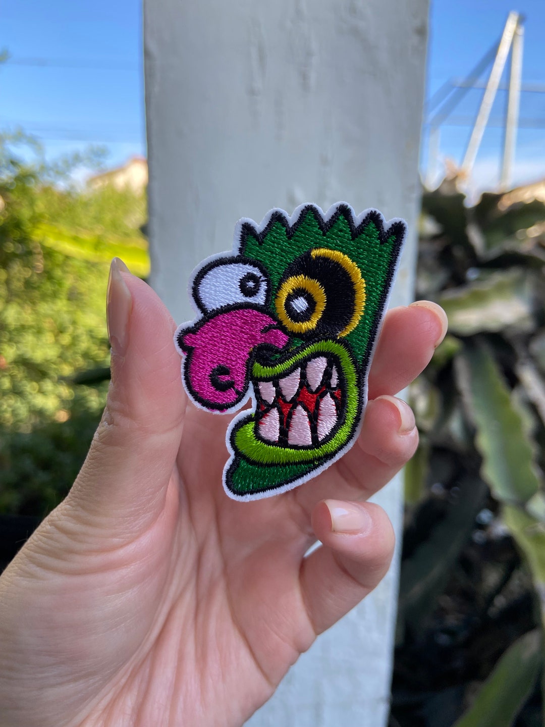 Old Man Farmer Eustace ooga Booga Mask in Vibrant Green/pink/yellow ...