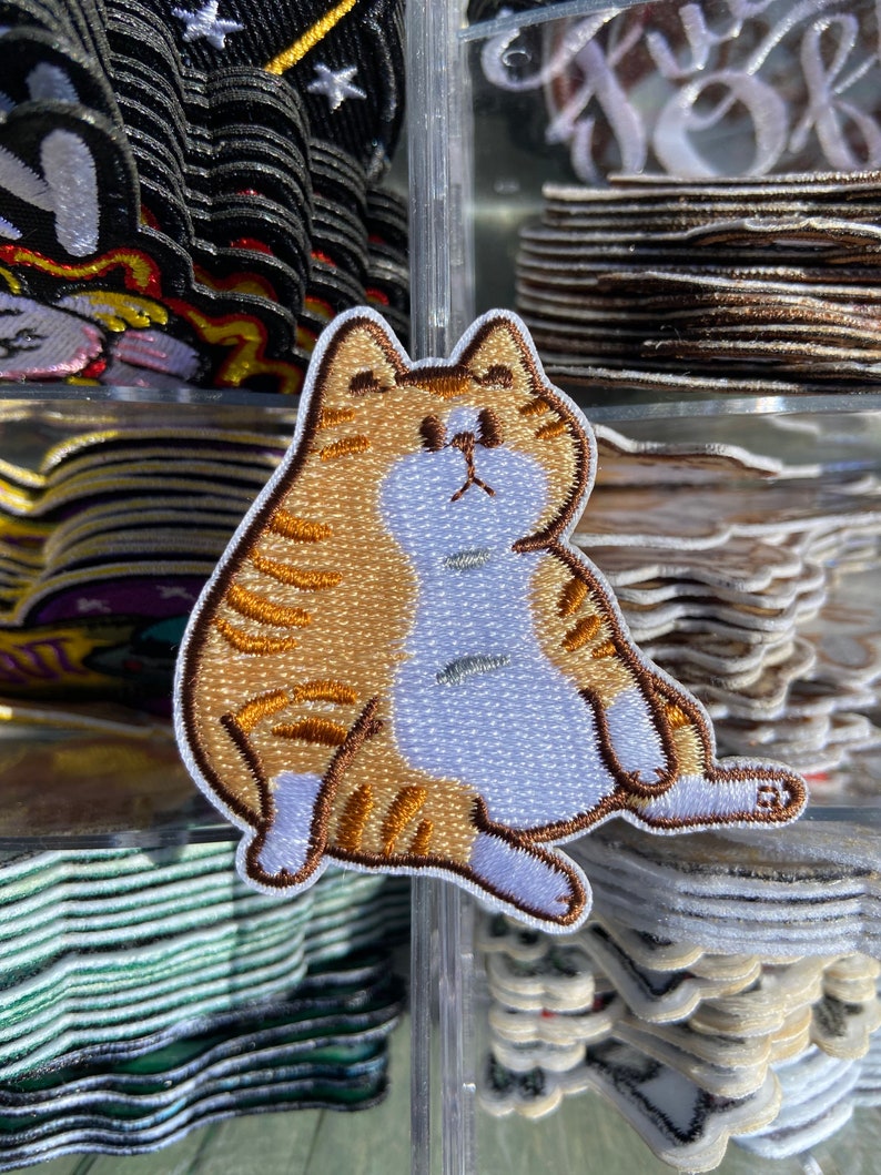 Frowning Tabby Cat Embroidered Patch: Iron-on/sew-on Applique - Etsy