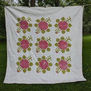Antique Early American 1800s Applique Quilt - Etsy