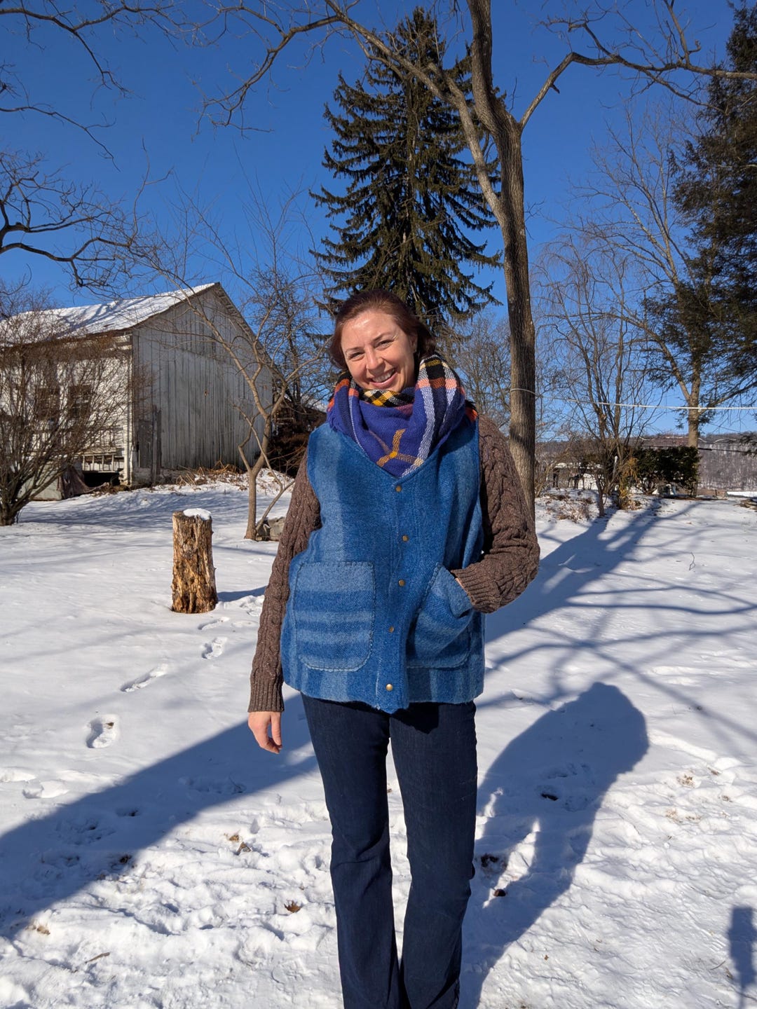 Gender Neutral XL/XXL Striped Blue Wool Vest - Etsy
