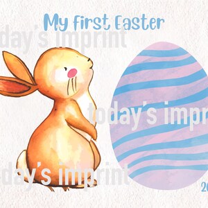 My First Easter Footprint/handprint. Bunny. Printable Letter ...