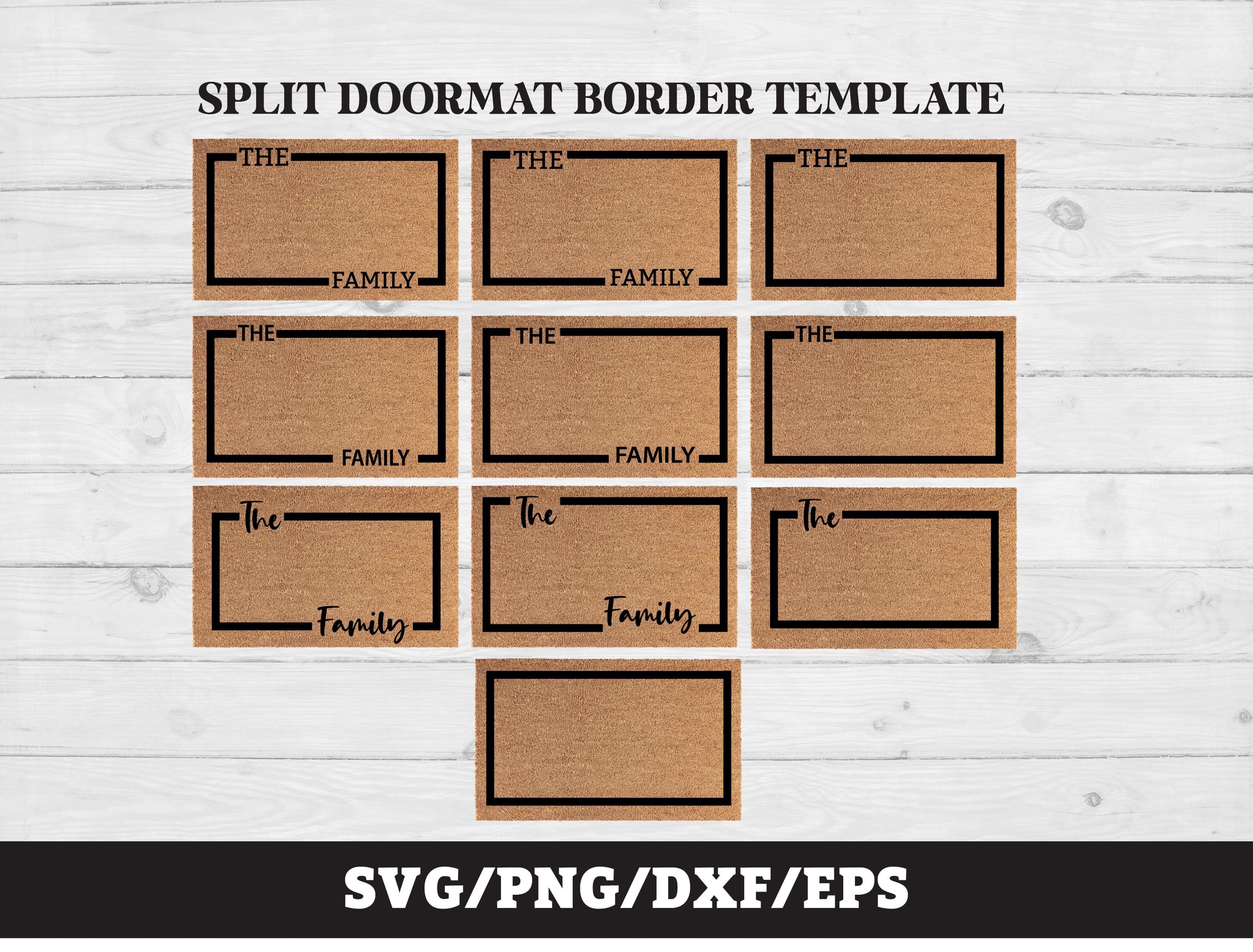 Split Doormat Border Template | SVG Cut Files | - Etsy