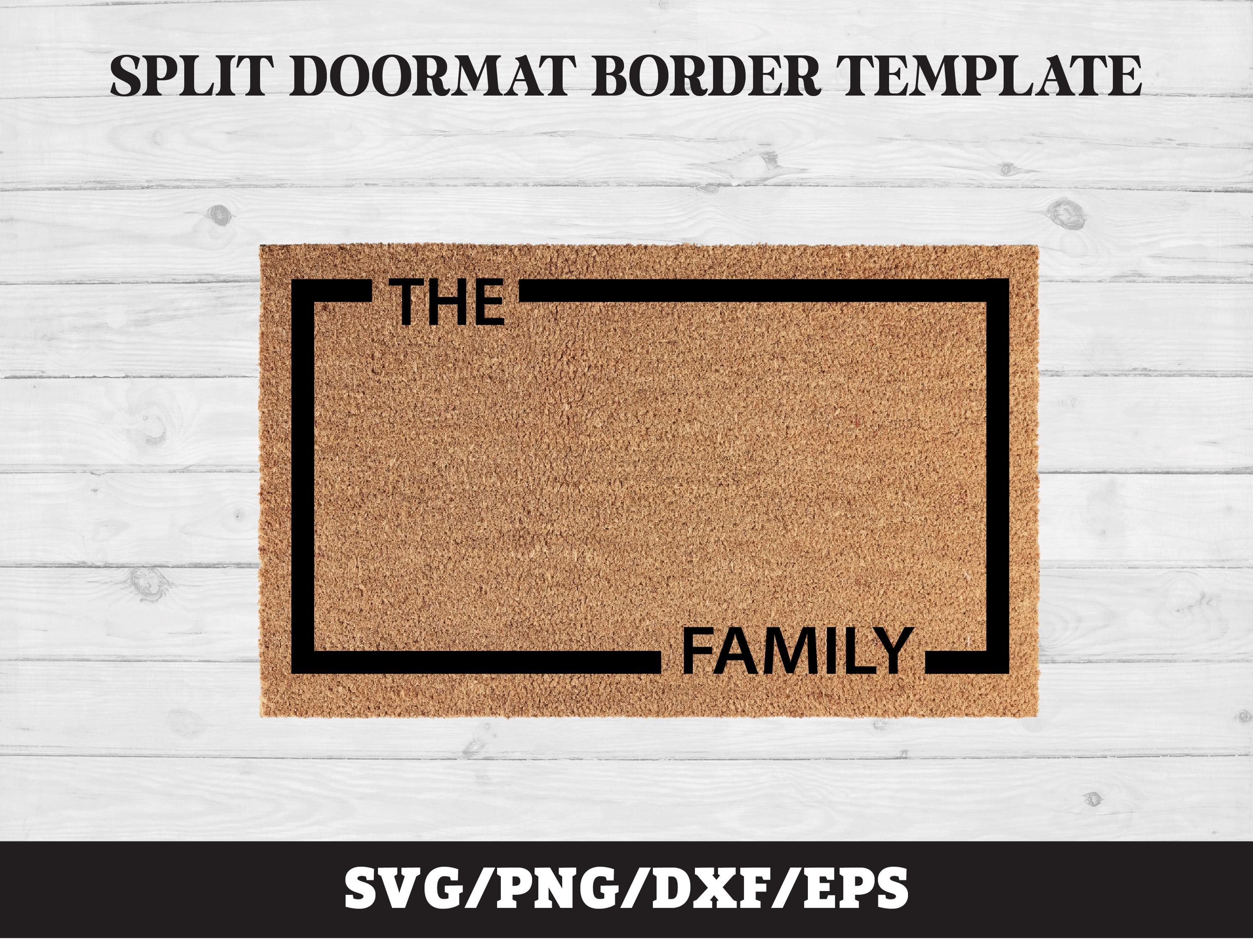 Split Doormat Border Template | SVG Cut Files | - Etsy