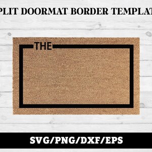 Split Doormat Border Template | SVG Cut Files | - Etsy