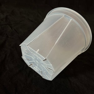 3pcs 8"- 11" Clear/translucent ~ Slit Pots / Plastic Planters ...
