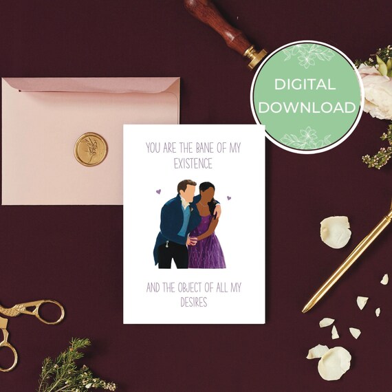 You Are the Bane of My Existence Digital Card Bridgerton | Etsy