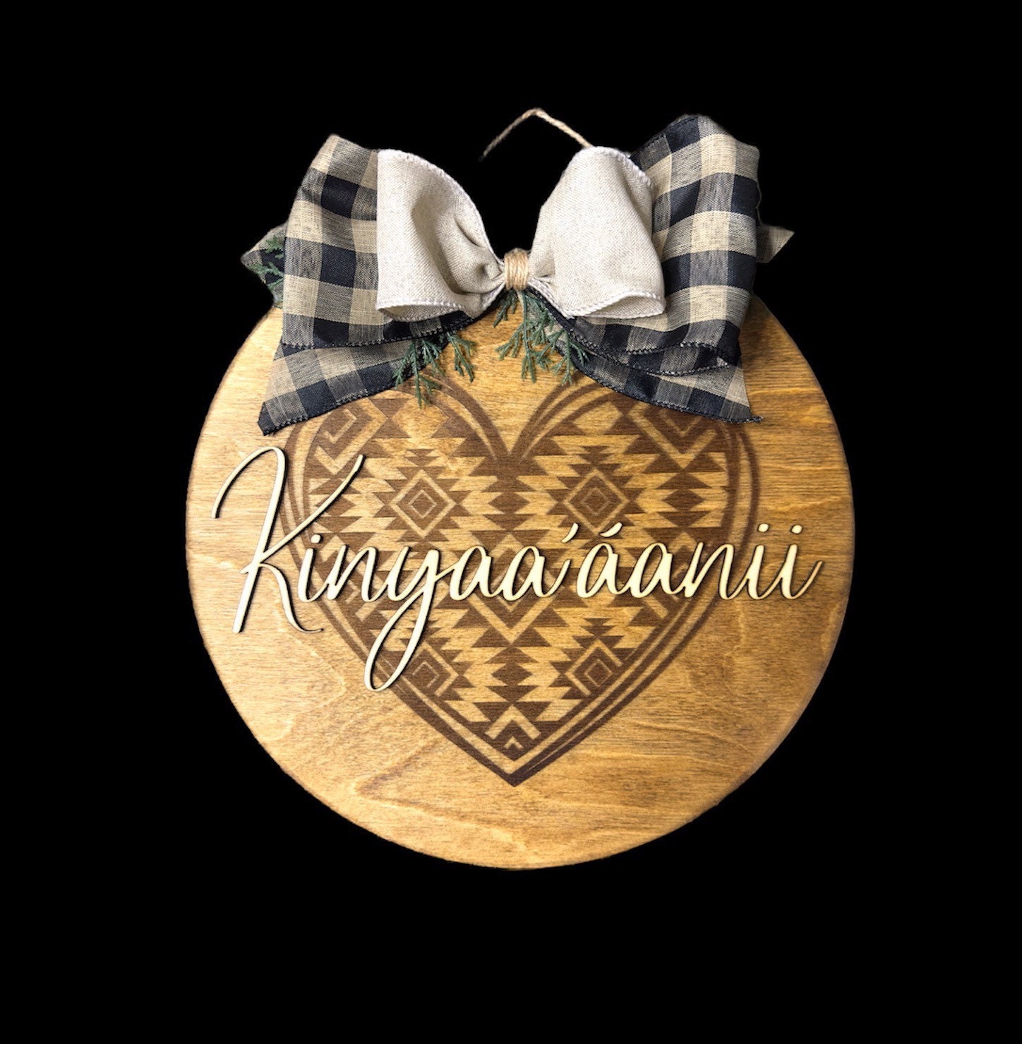 Custom Rustic Navajo Clan / Name Wall Sign With Ribbon - Etsy