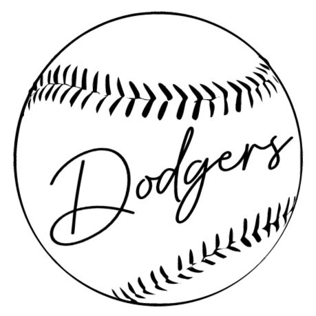 Baseball SVG File-dodgers - Etsy