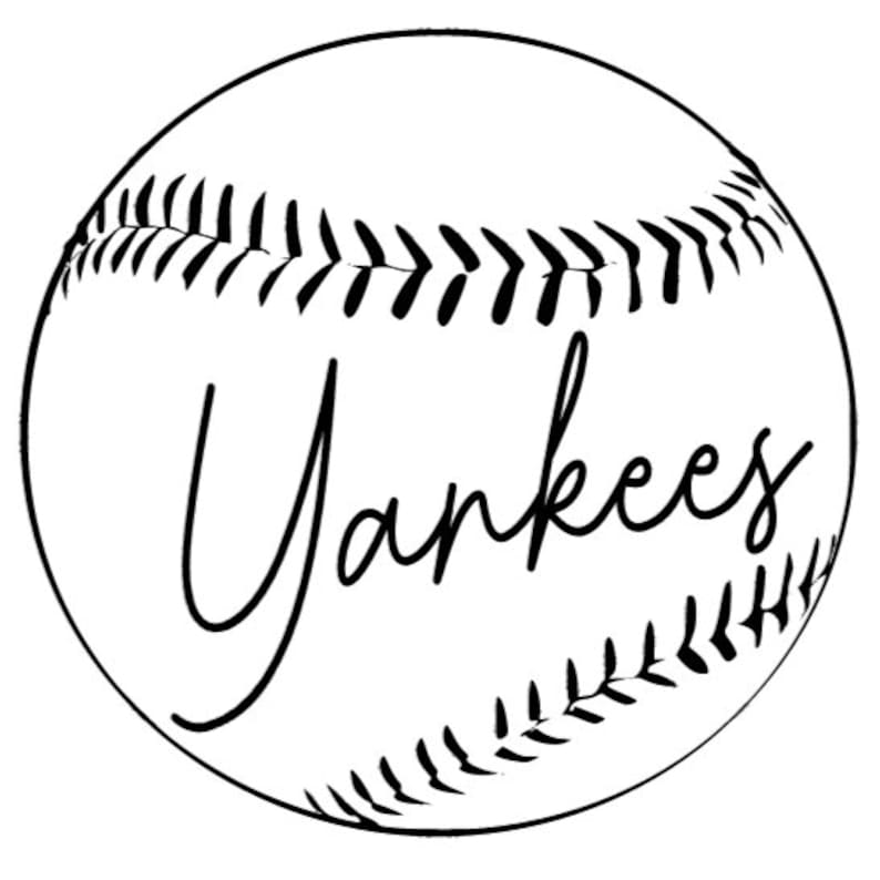 Baseball SVG File-yankees - Etsy
