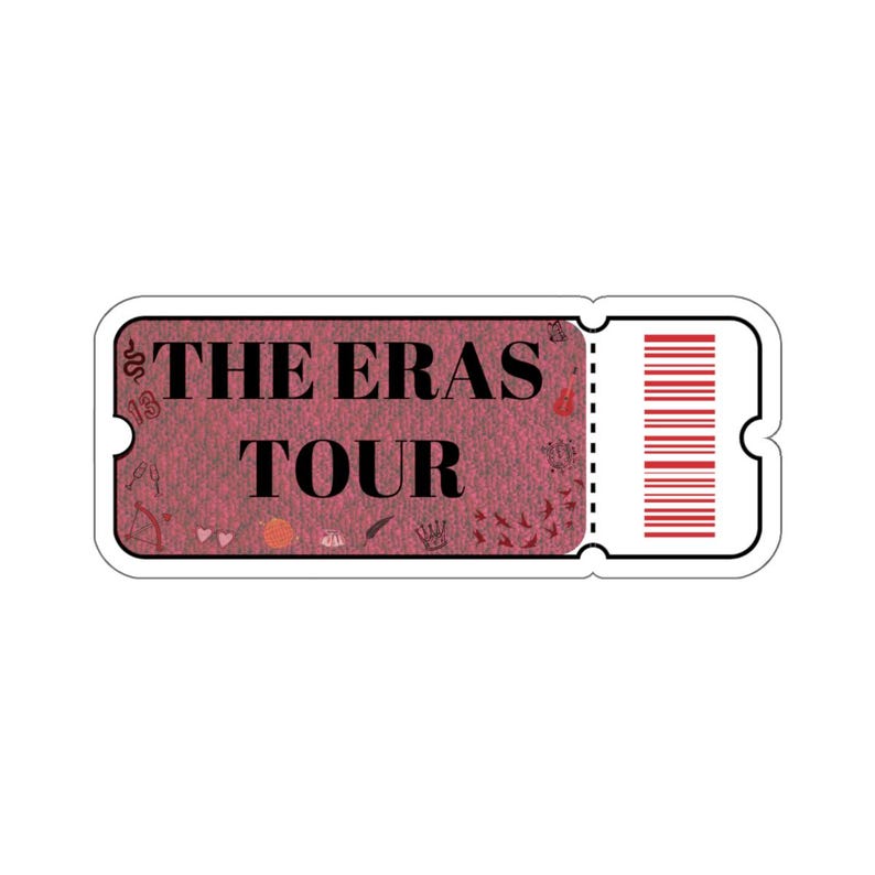 Eras Tour Sticker Red Theme, Die-cut Stickers, Scrapbooking Stickers ...