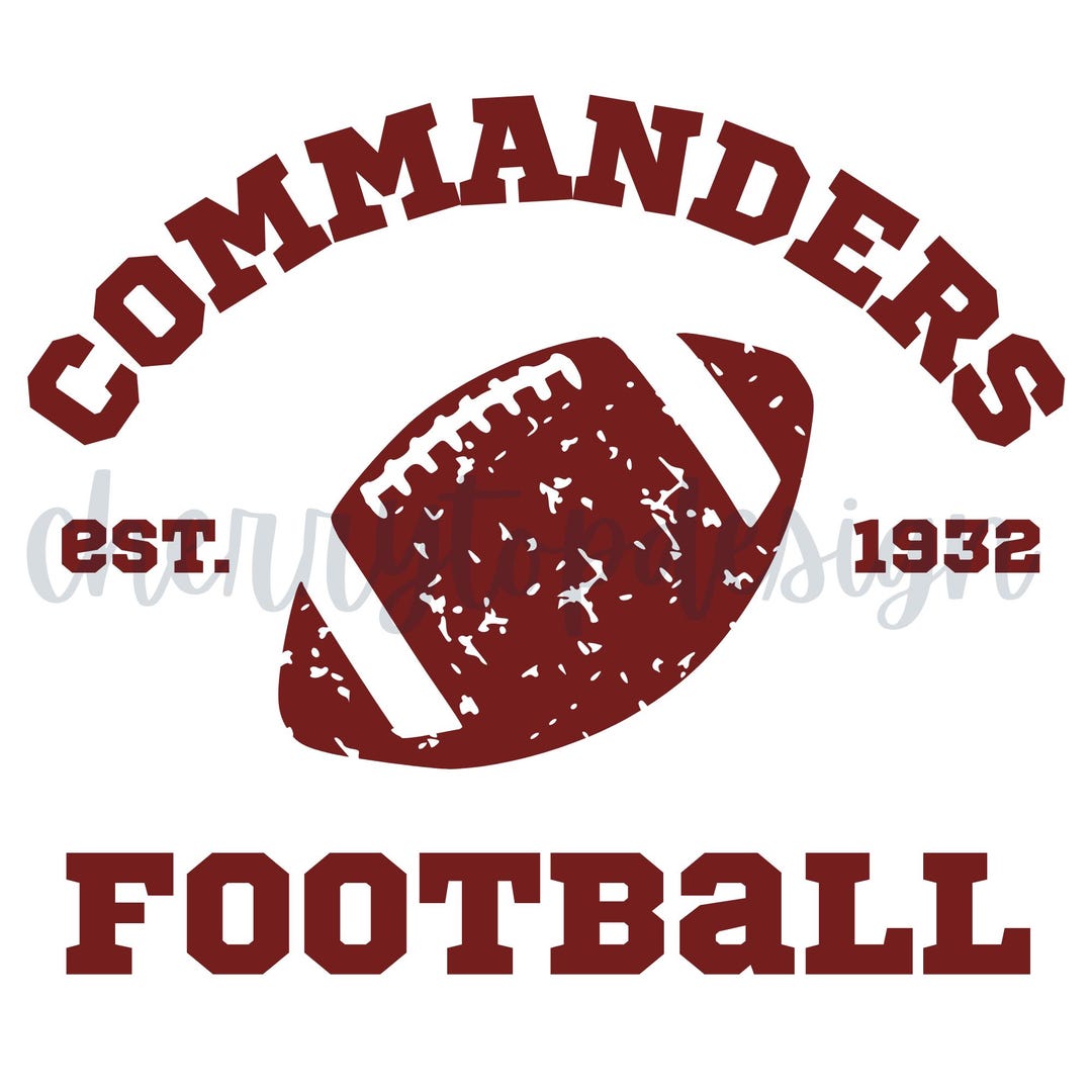 Commanders Football Design: SVG for Cricut & Silhouette-instant ...