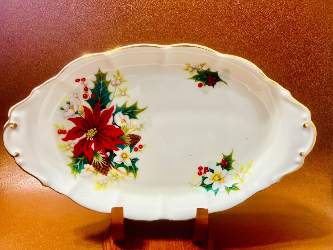 Royal Albert Poinsettia Regal Tray - Etsy