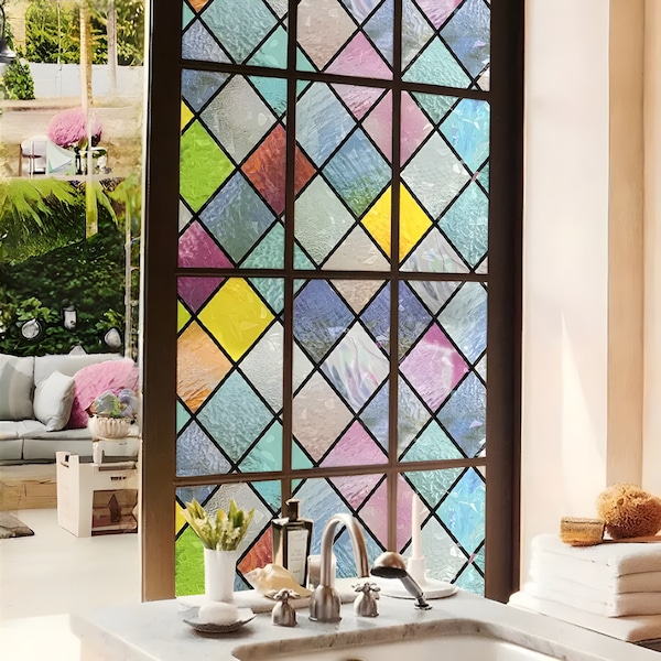 Stained Glass Window Stickers - Etsy