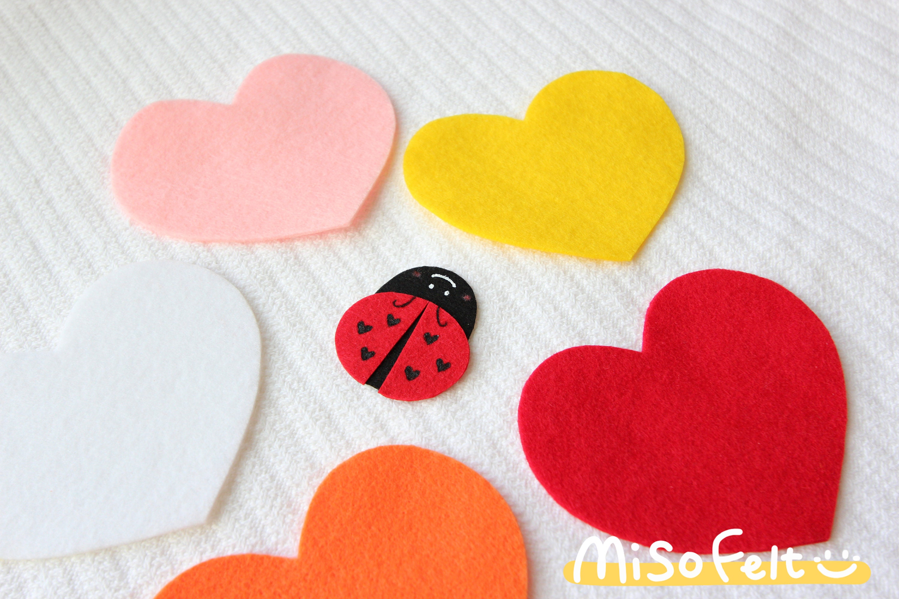 Love Bug and 5 Hearts Hide and Seek Felt Set / Valentine's Day 5 Hearts ...