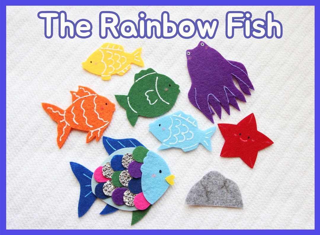 Rainbow Fish Felt Story / 'the Rainbow Fish' Story Flannel Board Set ...