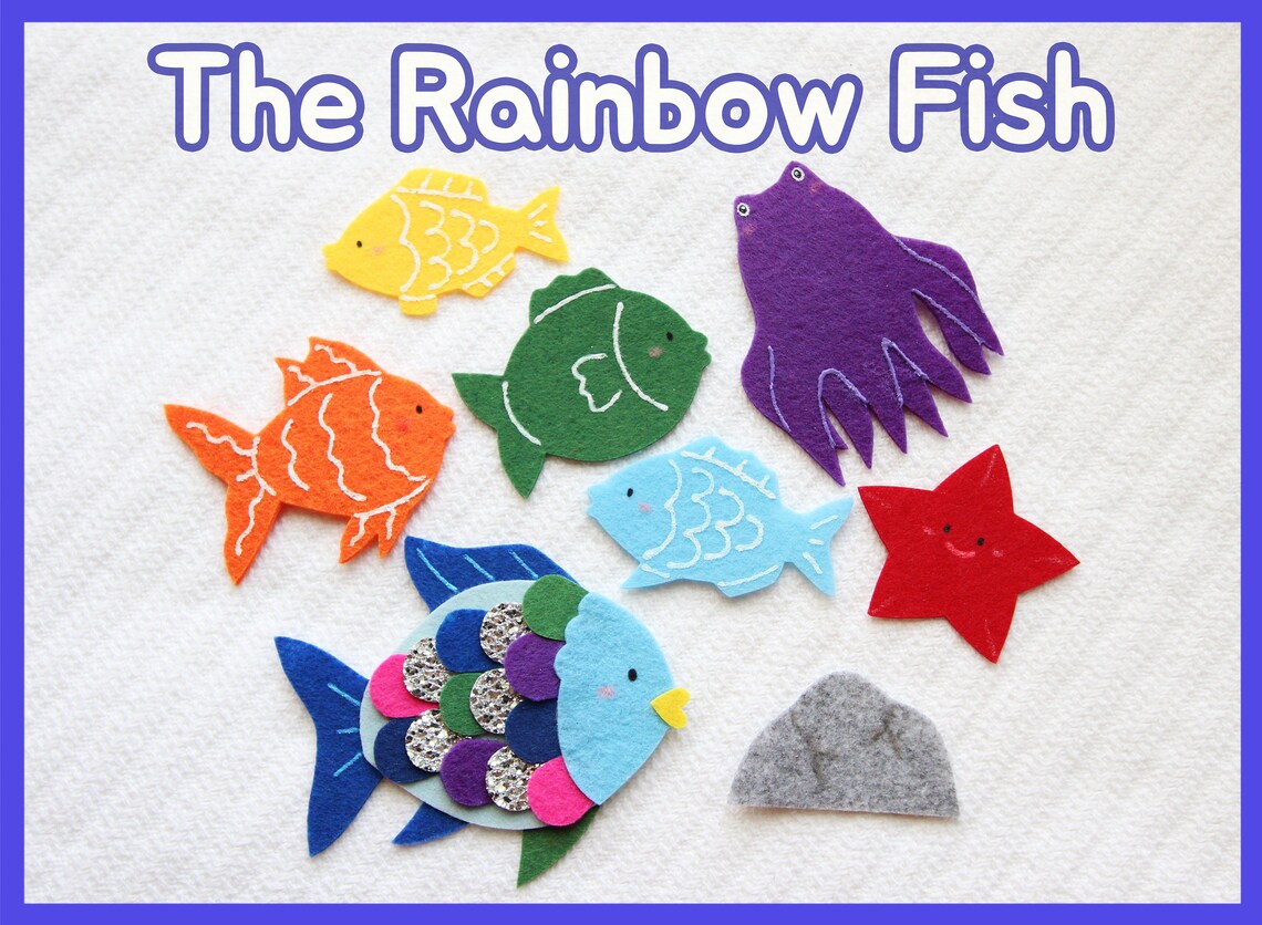 Rainbow Fish Felt Story / 'the Rainbow Fish' Story Flannel Board Set ...