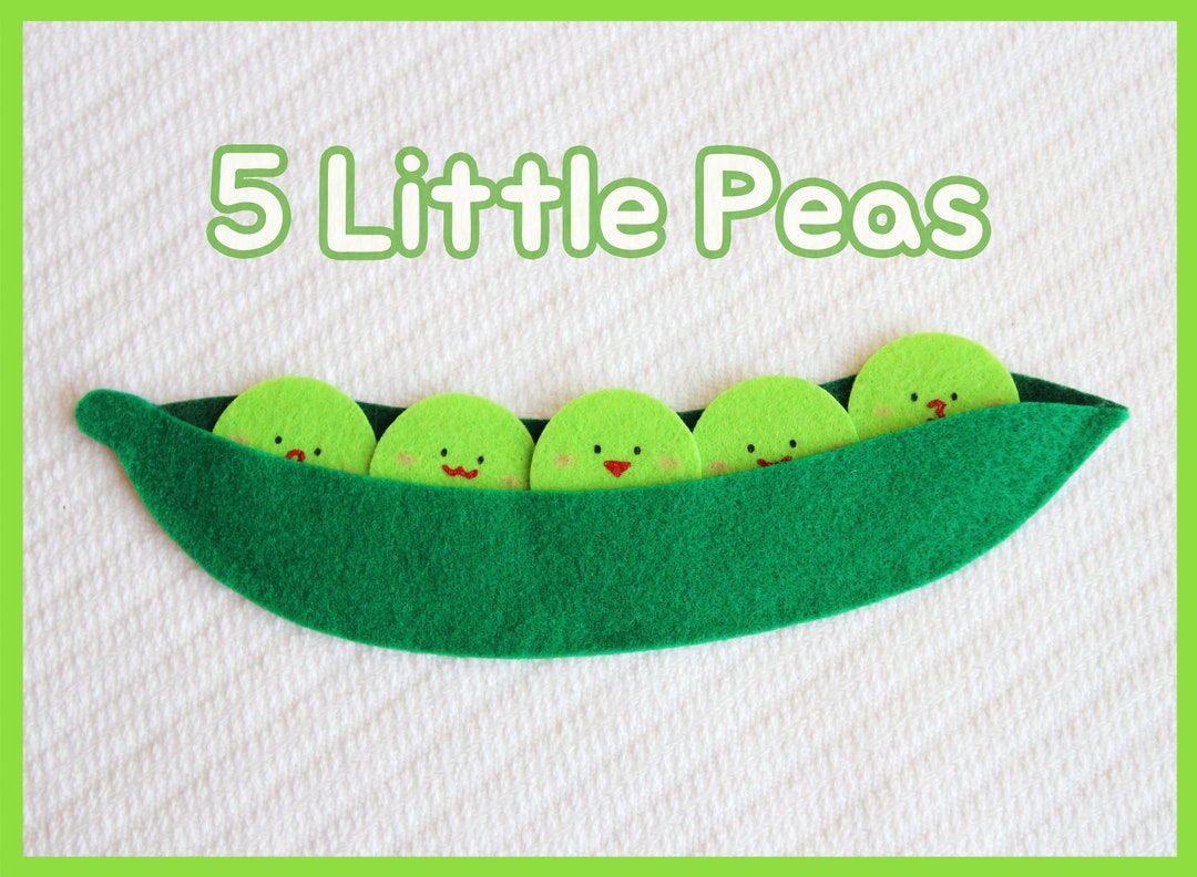 Five Little Peas Felt Set / 5 Peas & Pea Pod Flannel Board Set ...
