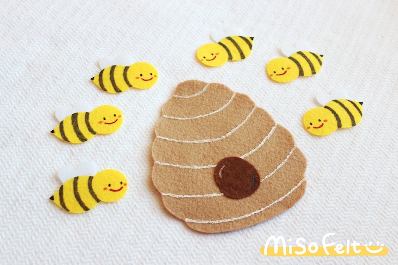 Six Little Bumblebees Felt Set / Bee Flannel Board Set / Spring ...