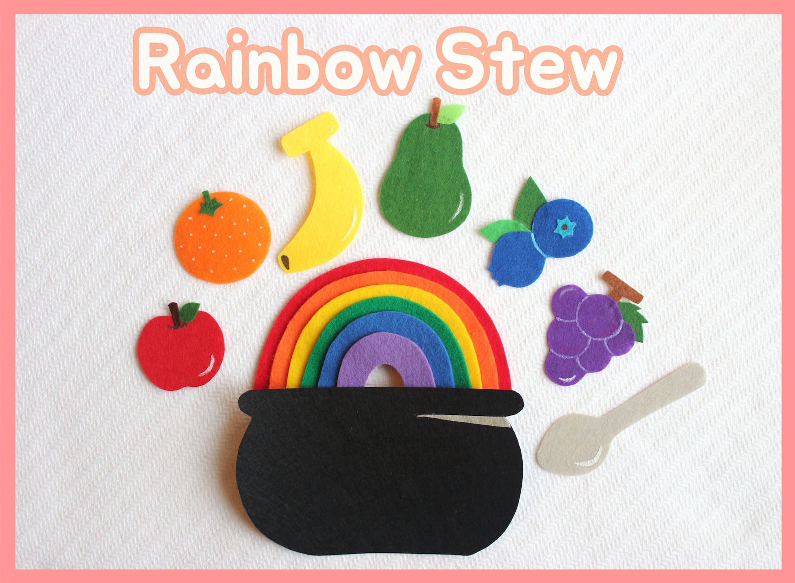 Rainbow Stew Felt Story Set / Rainbow Stew Flannel Board Set ...