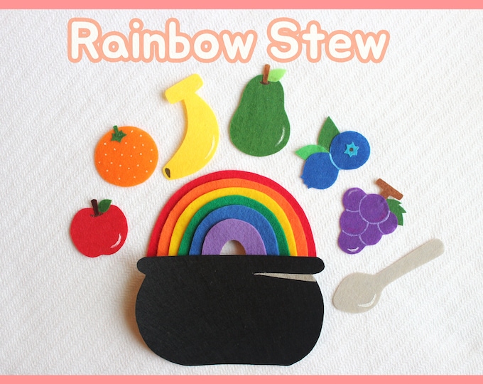 Rainbow Stew Felt Story Set / Rainbow Stew Flannel Board Set ...