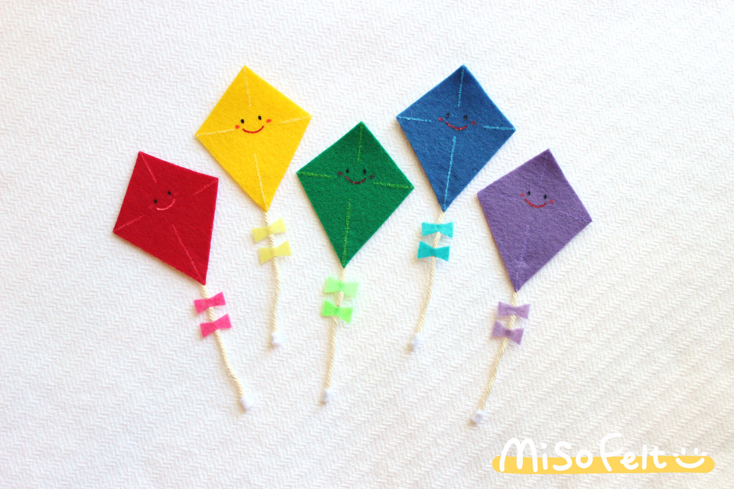 Five Little Kites Felt Set / Weather Theme Flannel Board Set / Wind ...