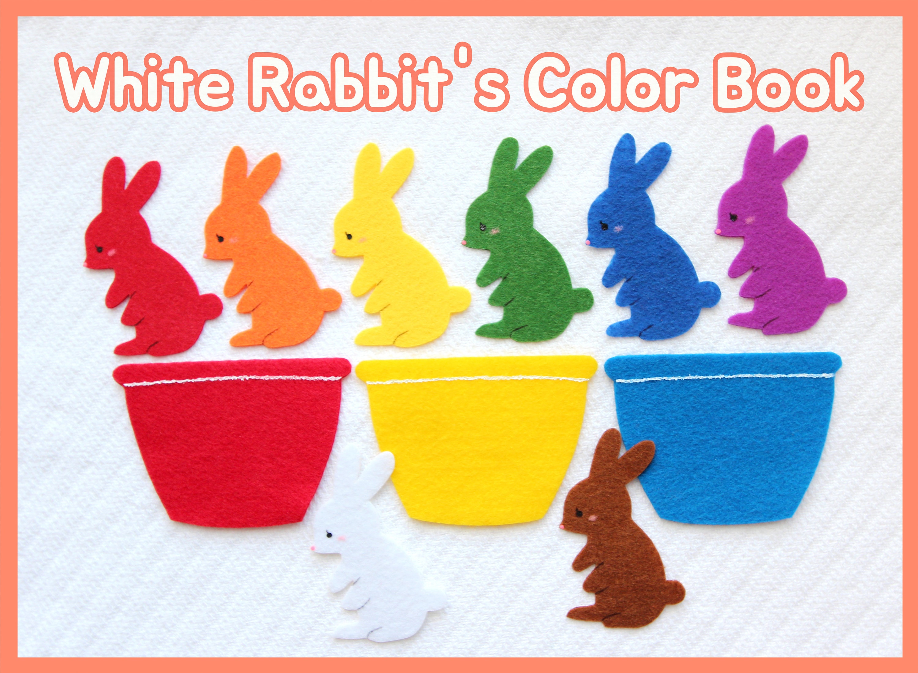 White Rabbit's Color Book Felt Set / Rabbits & Colors Flannel Board Set ...