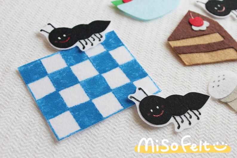 5 Hungry Ants Felt Set / Five Hungry Ants Flannel Board Set / | Etsy