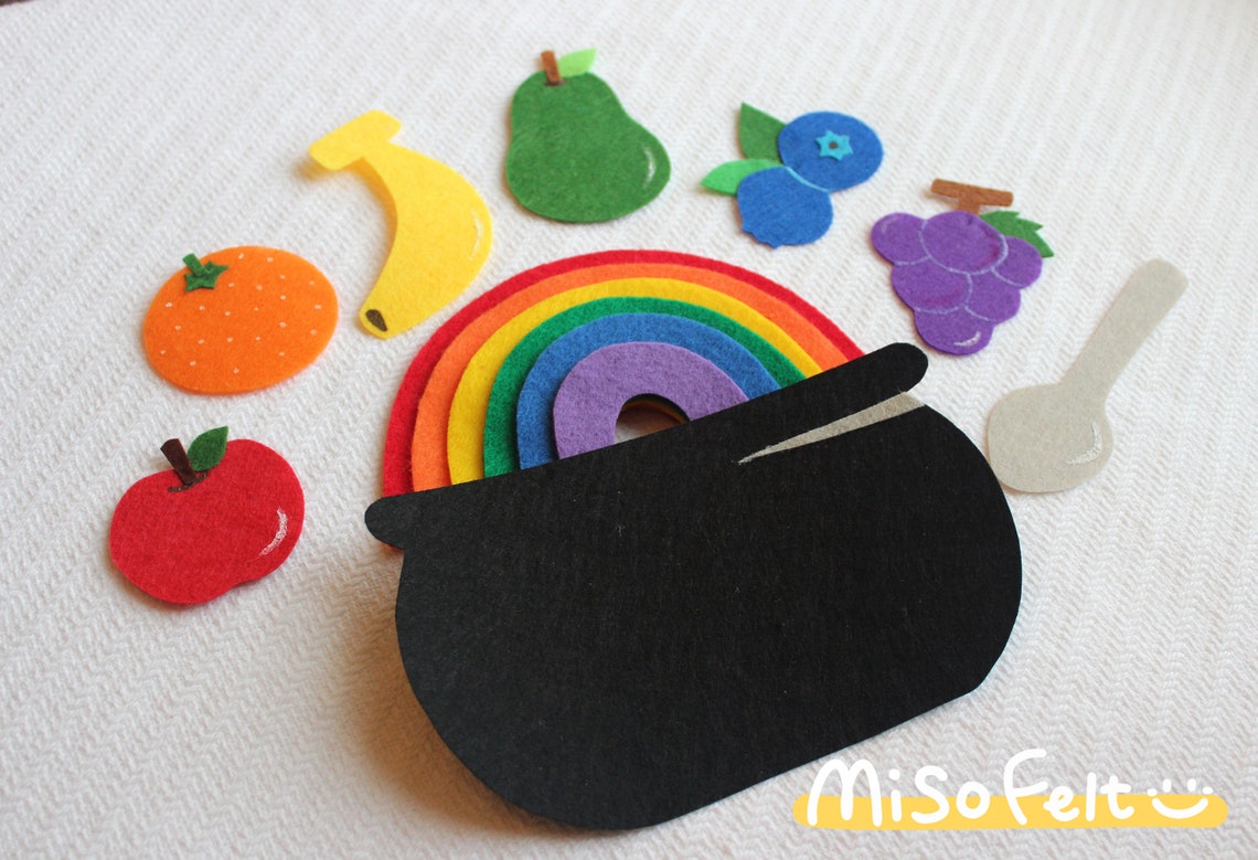 Rainbow Stew Felt Story Set / Rainbow Stew Flannel Board Set ...