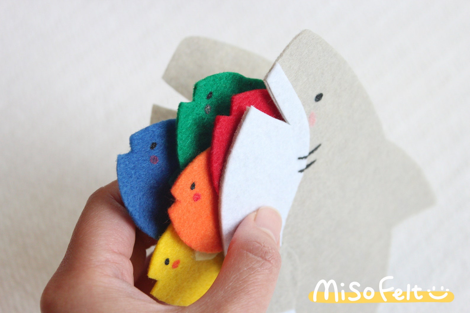 Five Little Fish Felt Story Set / 5 Little Fish Teasing Mr Shark ...