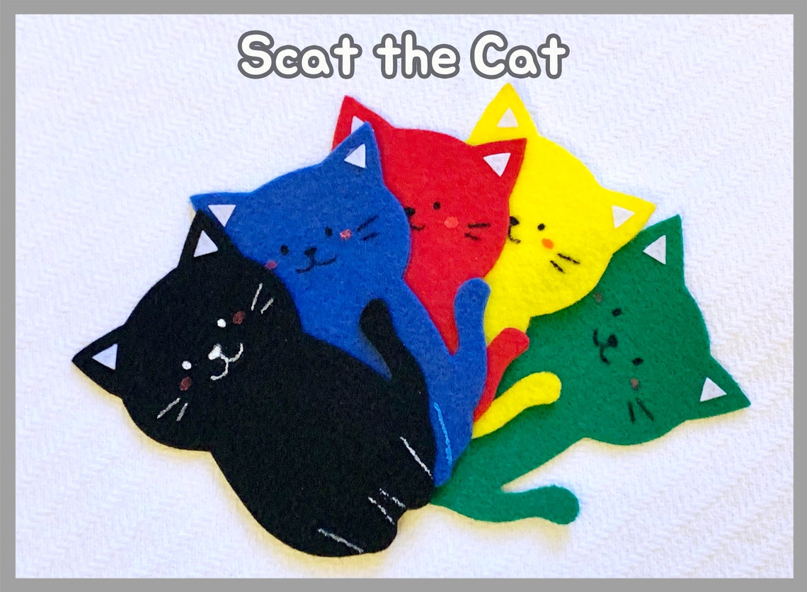 Scat the Cat Felt Story Set / Cat Story Flannel Board Set / Preschool ...