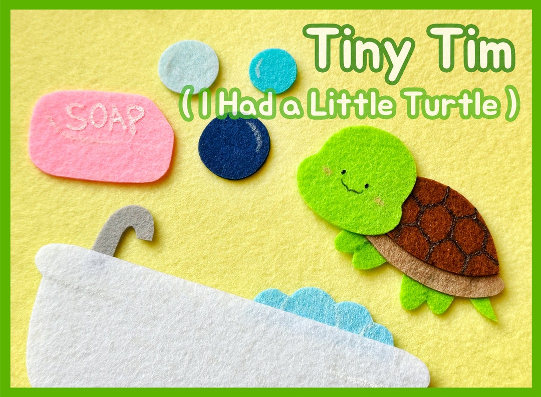 Tiny Tim Felt Set / I Had a Little Turtle Flannel Board / Preschool / Toddler/ Library Story ...