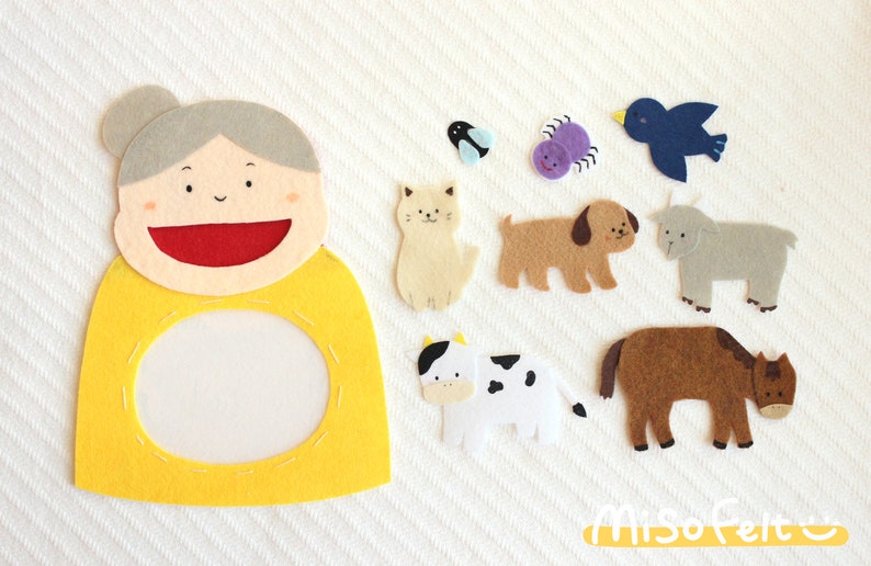 There Was an Old Lady Who Swallowed a Fly Felt Story Set / I - Etsy