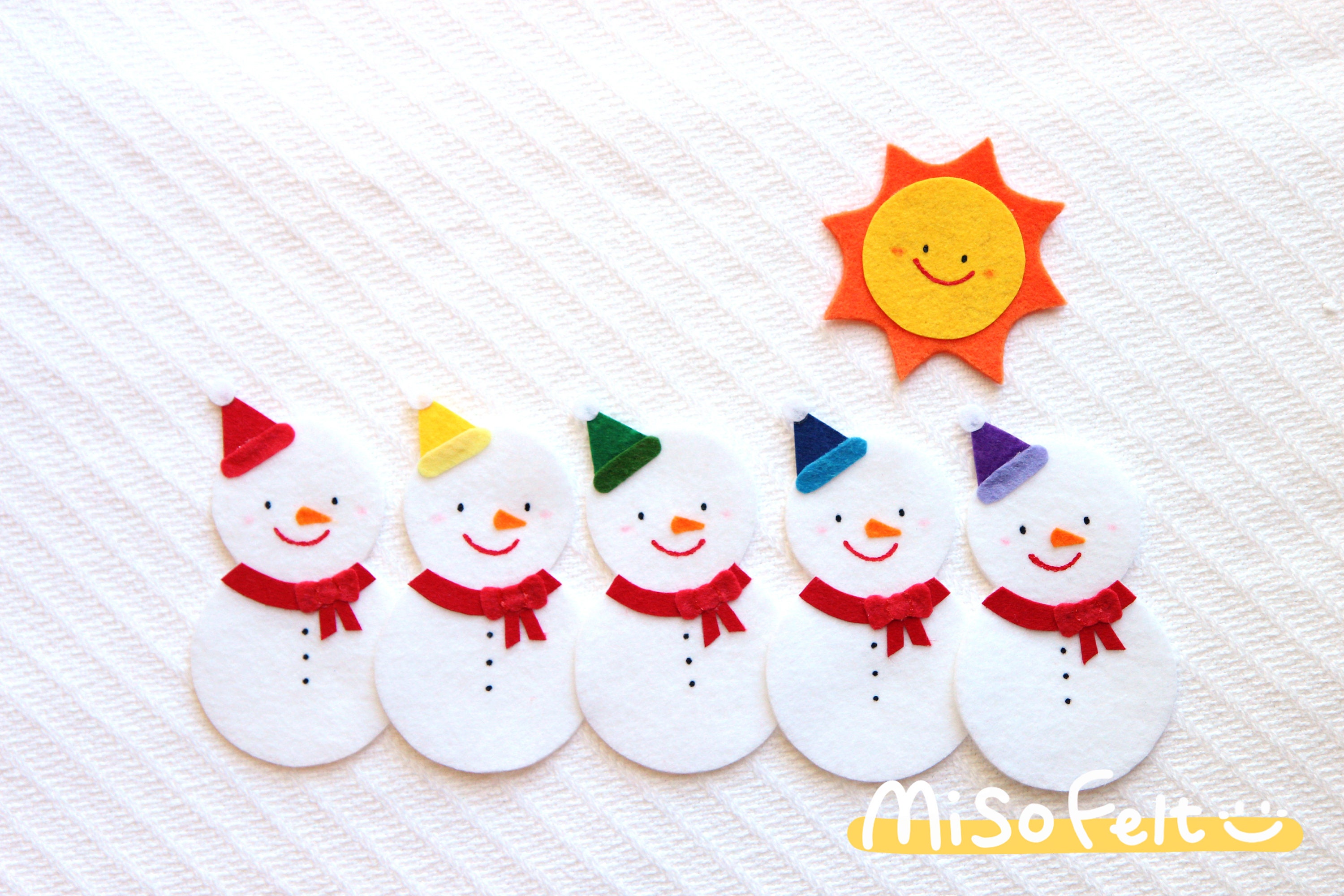 Five Little Snowmen Felt Story / Snowmen Flannel Board Set / Winter ...