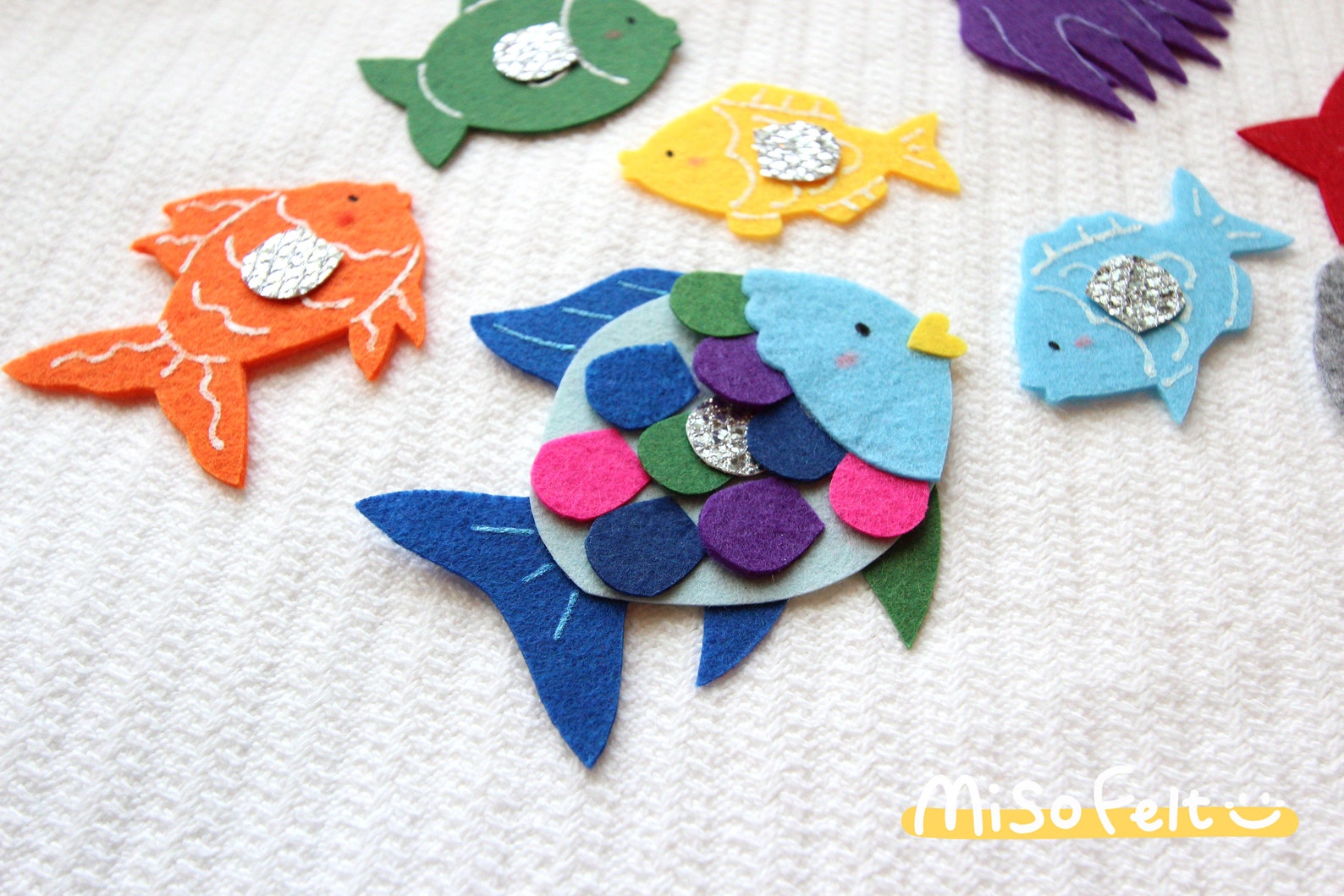 Rainbow Fish Felt Story / 'the Rainbow Fish' Story Flannel Board Set ...