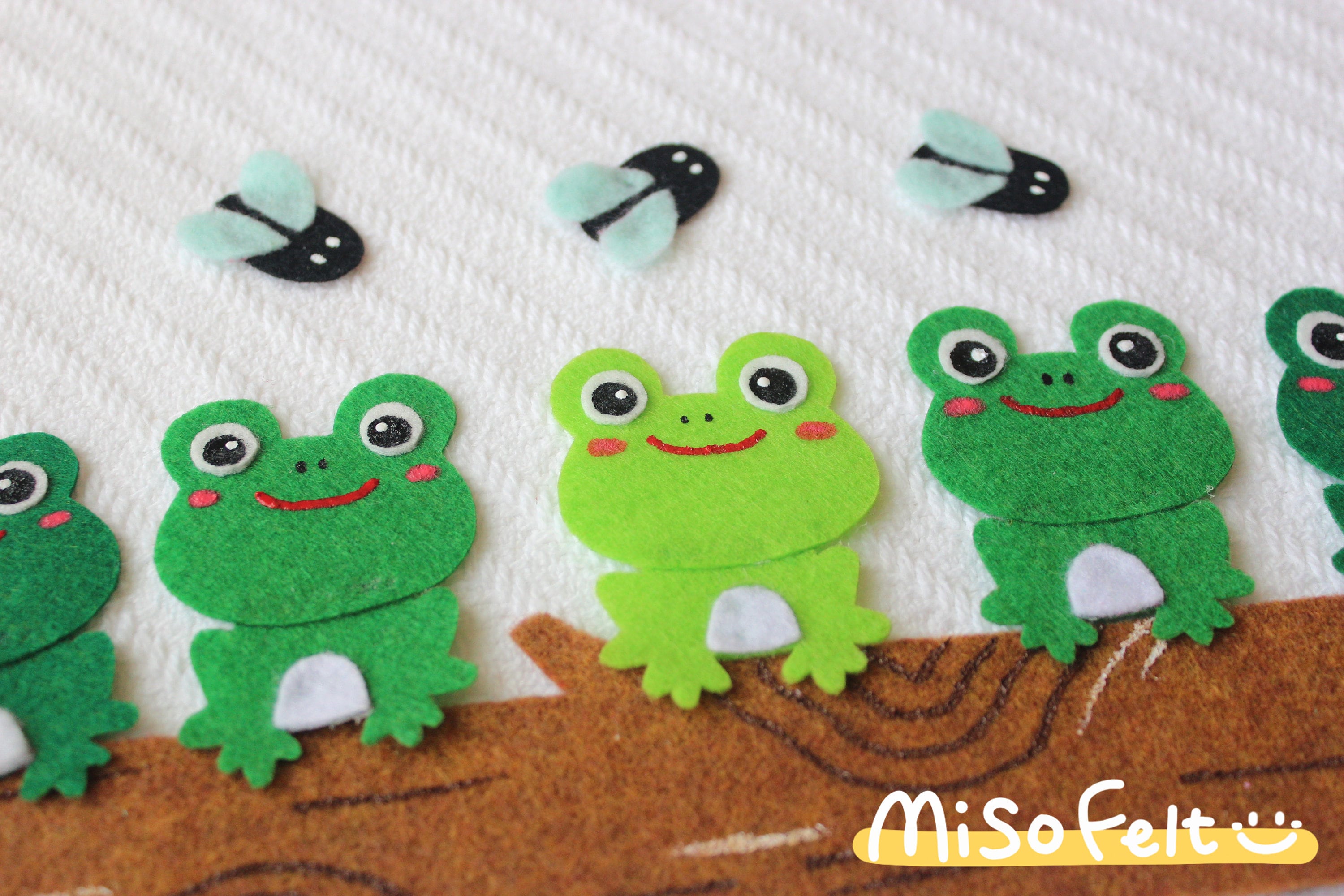 Five Little Speckled Frogs Felt Set / Little Little Frogs Flannel Board ...