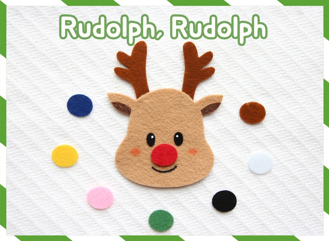 Rudolph, Rudolph Felt Story /rudolph's Nose Flannel Board Set / Winter ...