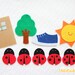 5 Little Ladybugs Felt Set / Ladybug Flannel Board / Spring / Preschool ...