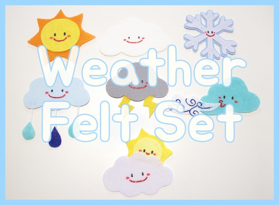 Weather Felt Set / Weather Theme Flannel Board Set / Preschool - Etsy