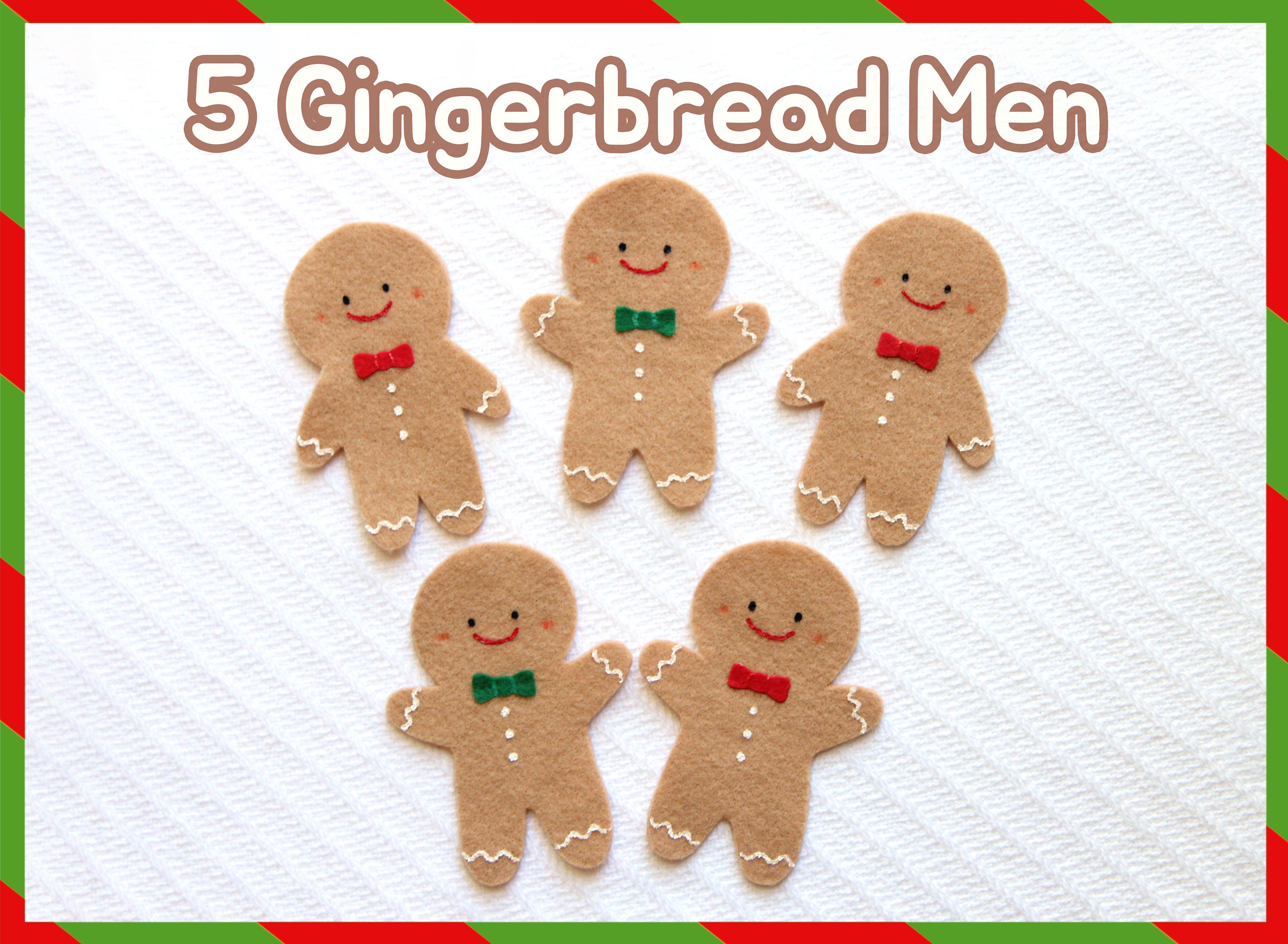 Five Gingerbread Men Felt Story / Christmas Gingerbread Men Flannel ...