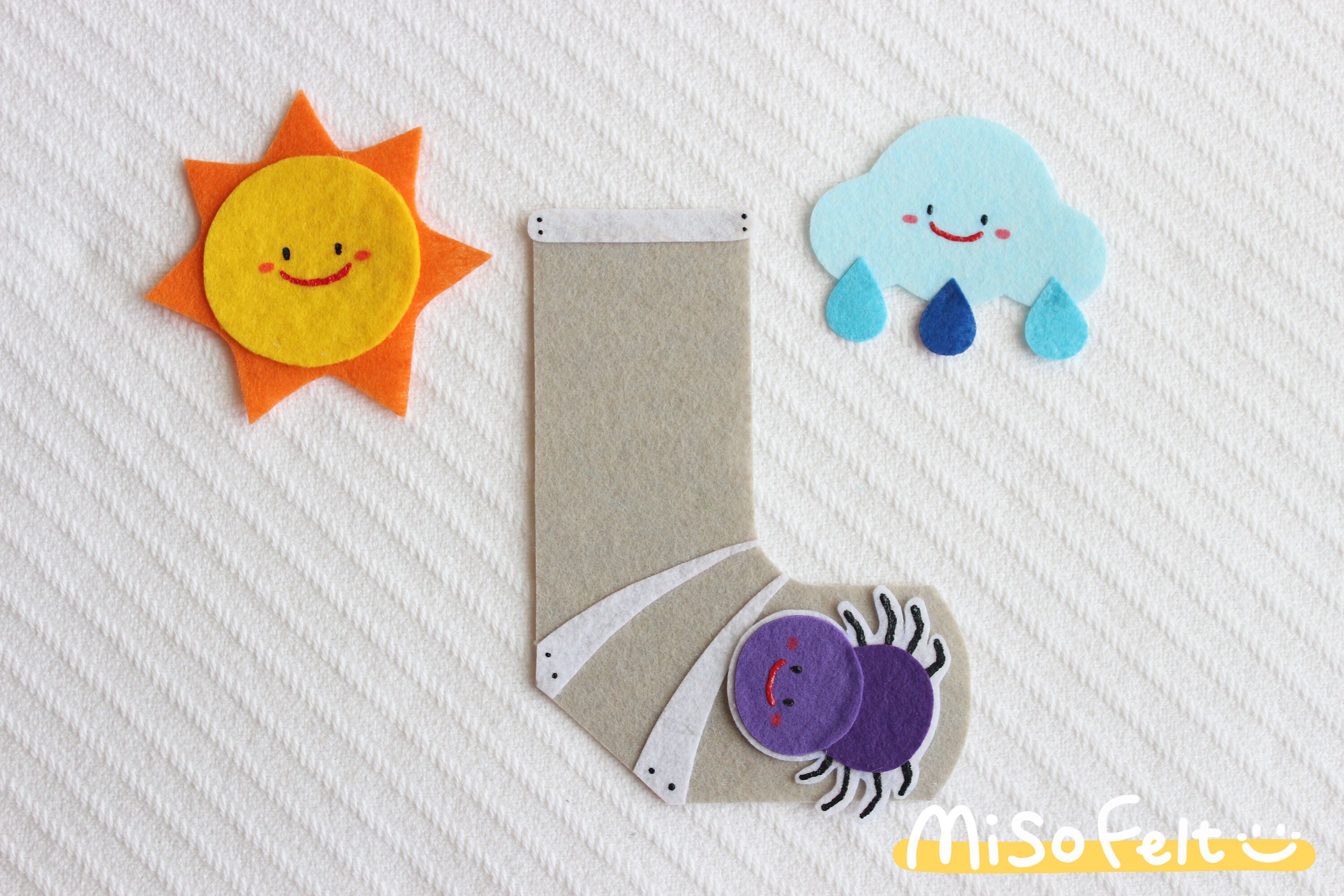 Itsy Bitsy Spider Felt Set / Spider Flannel Board Set / Spring ...