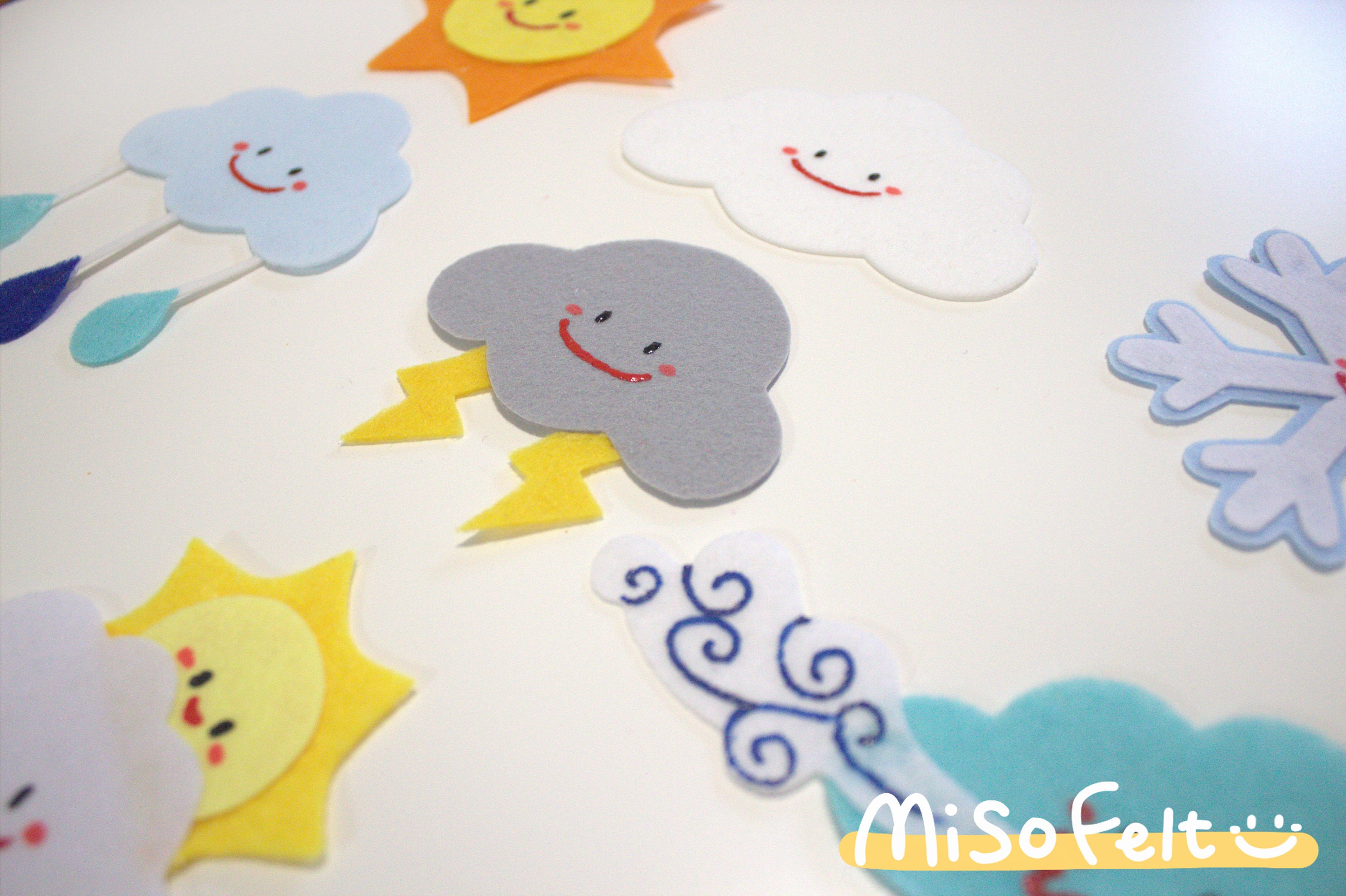 Weather Felt Set / Weather Theme Flannel Board Set / Preschool - Etsy