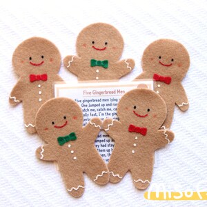 Five Gingerbread Men Felt Story / Christmas Gingerbread Men Flannel ...
