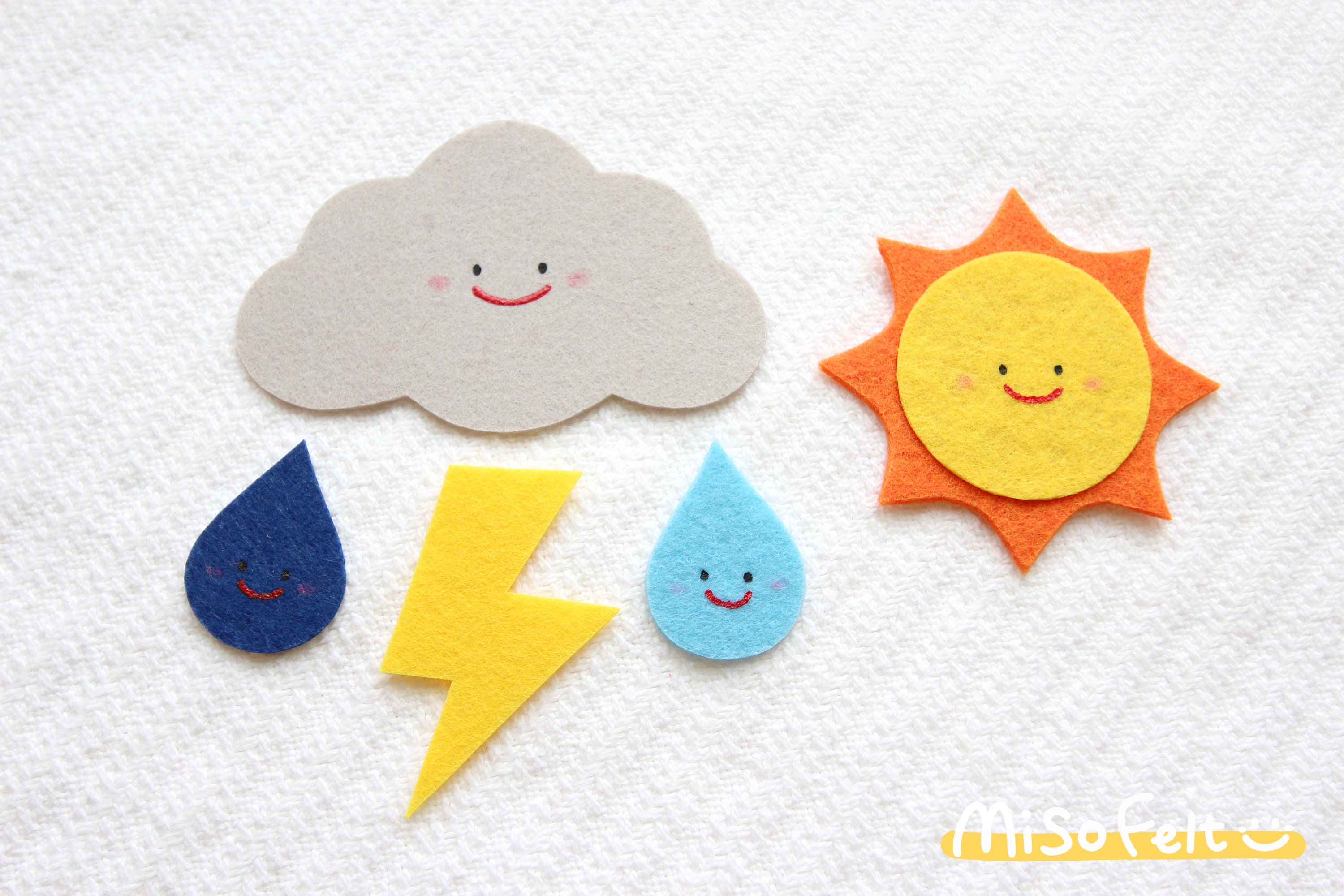 5 Little Flowers Felt Set / 5 Pretty Flowers Flannel Board / Flower ...