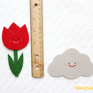 5 Little Flowers Felt Set / 5 Pretty Flowers Flannel Board / Flower ...