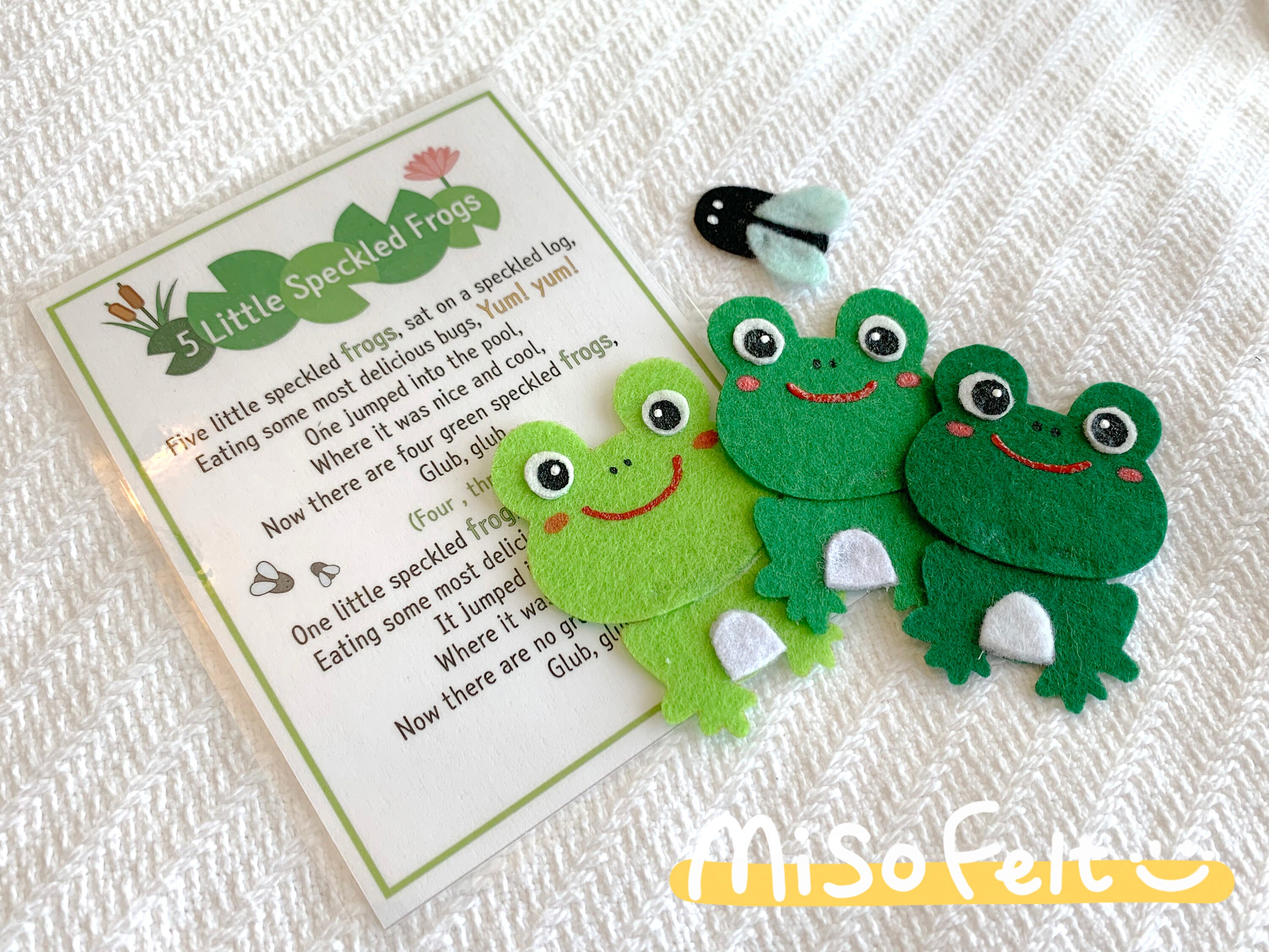 Five Little Speckled Frogs Felt Set / Little Little Frogs Flannel Board ...