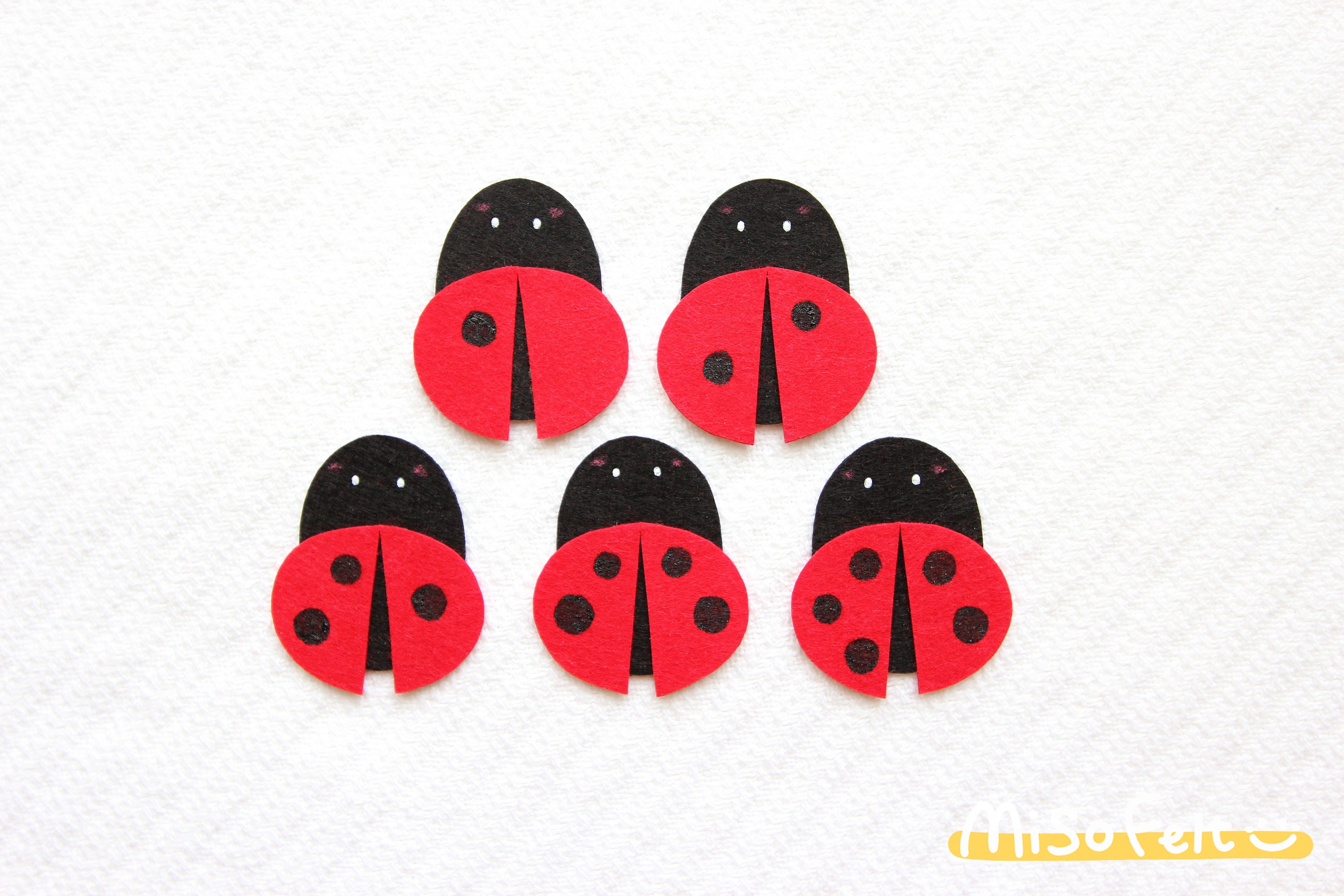 5 Little Ladybugs Felt Set / Ladybug Flannel Board / Spring / Preschool ...