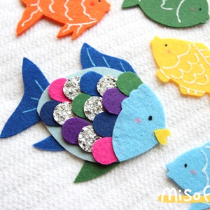 Rainbow Fish Felt Story / 'the Rainbow Fish' Story Flannel Board Set ...